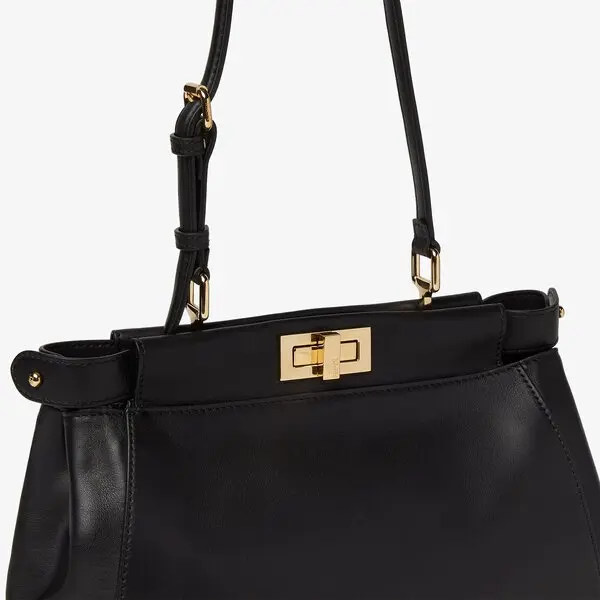 Fendi My Peekaboo Small Black Leather Bag